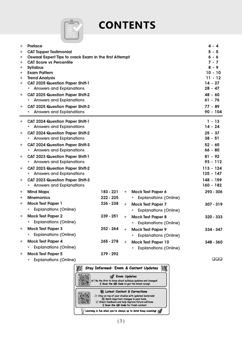 CAT (COMMON ADMISSION TEST) | 10 Mock Test Papers| For 2026 Exam ...