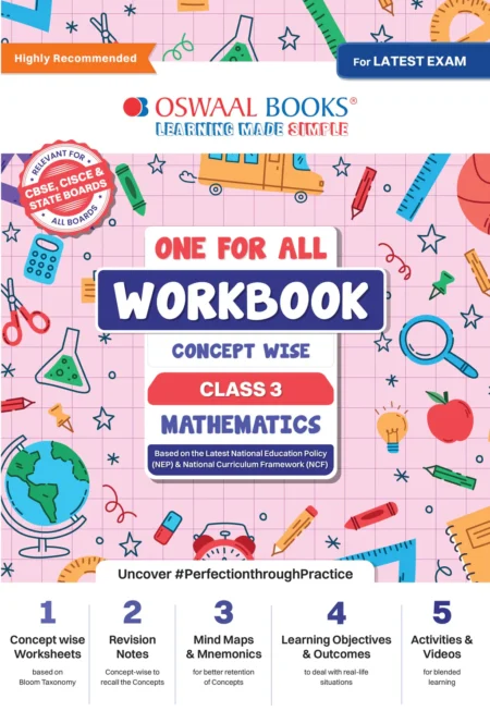 Oswaal One for All Workbook with Practice Worksheets Class 3 – Maths ...